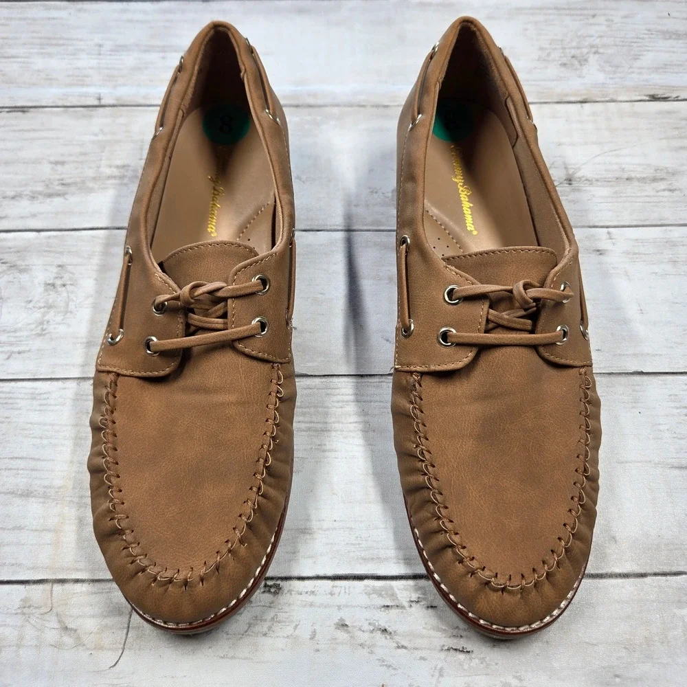 Tommy Bahama | Shoes | Tommy Bahama Nahara Boat Shoe Women 8 Tan Nahaf6 ...